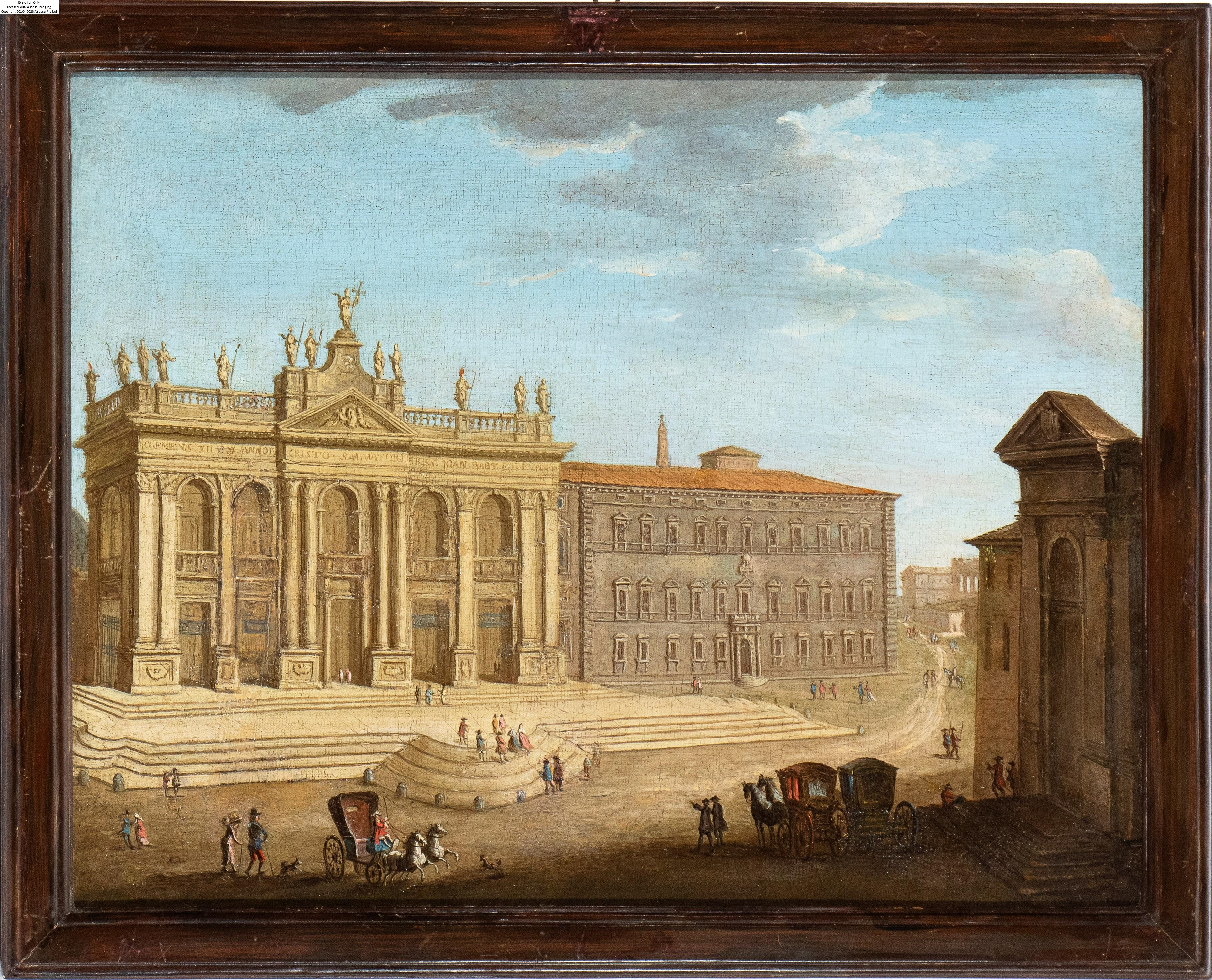 Roman School, 18th Century | View of St John Lateran with Lateran ...