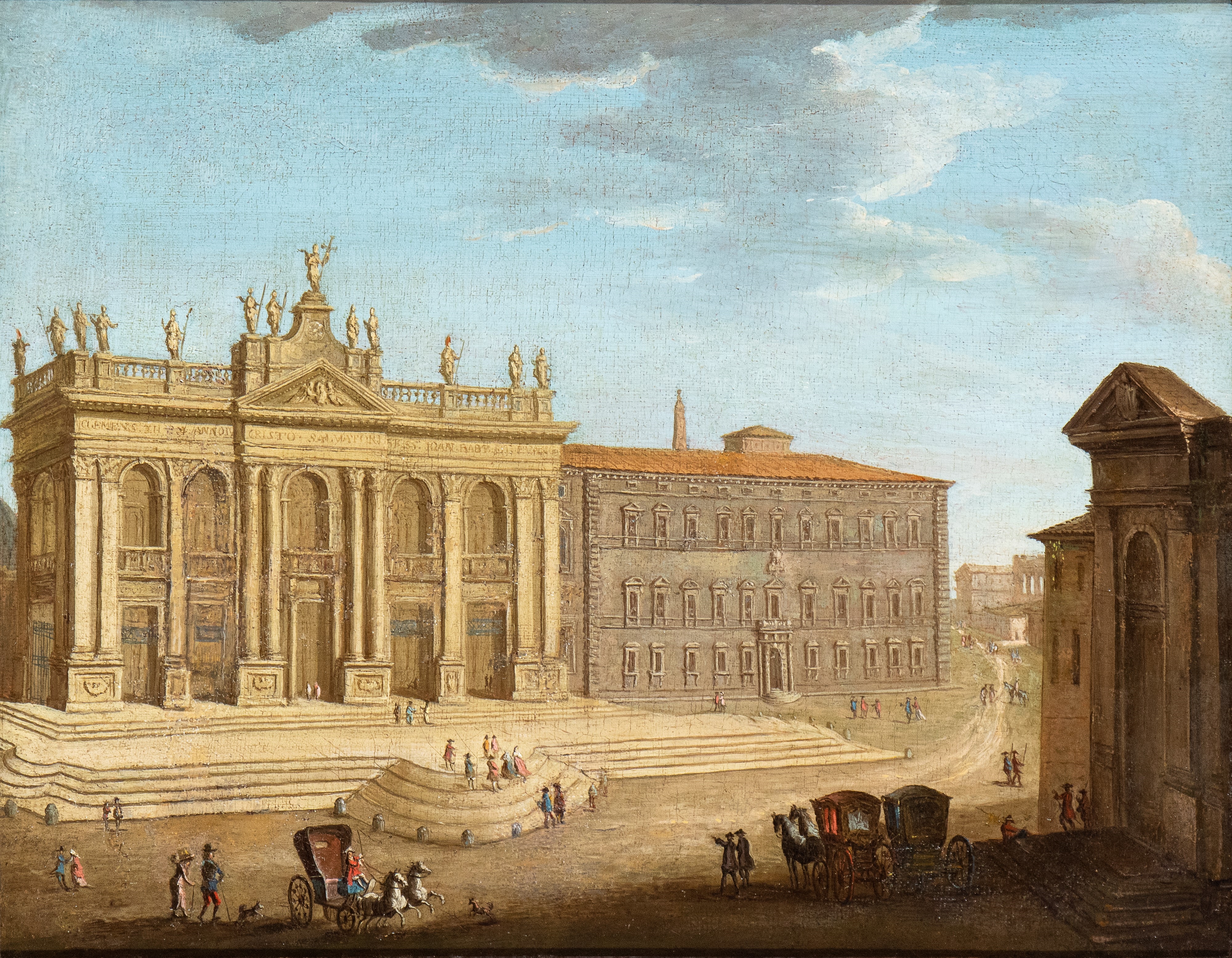 Roman School, 18th Century | View of St John Lateran with Lateran ...