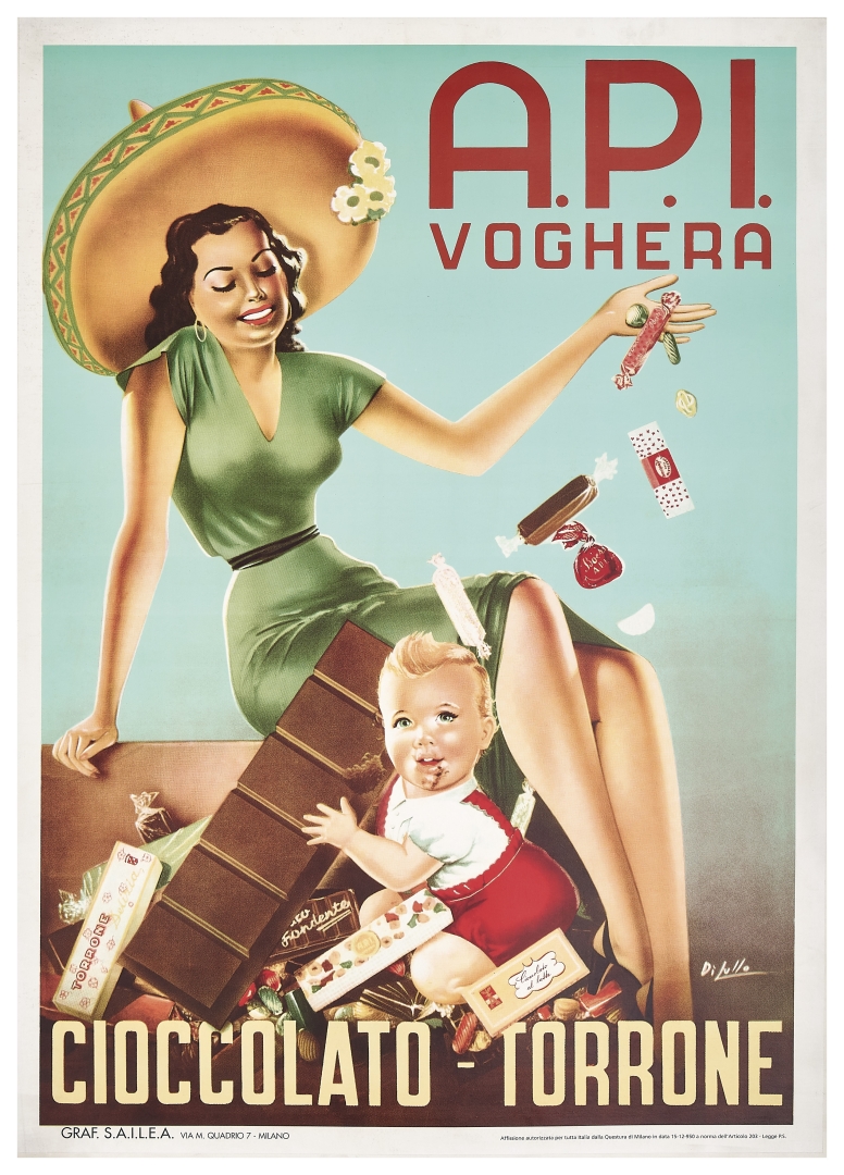 Di Lullo | A.P.I. VOGHERA / CIOCCOLATO – TORRONE (1950) | MutualArt