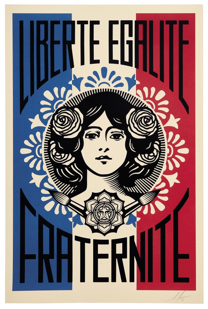 Shepard Fairey | LIBERTé, EGALITé, FRATERNITé (2020) | MutualArt