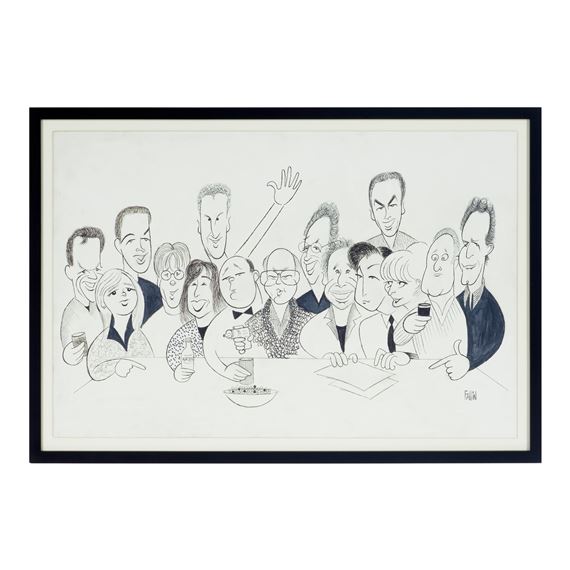 Ken Fallin | ILLUSTRATION OF THE CHEERS WRITING TEAM | MutualArt