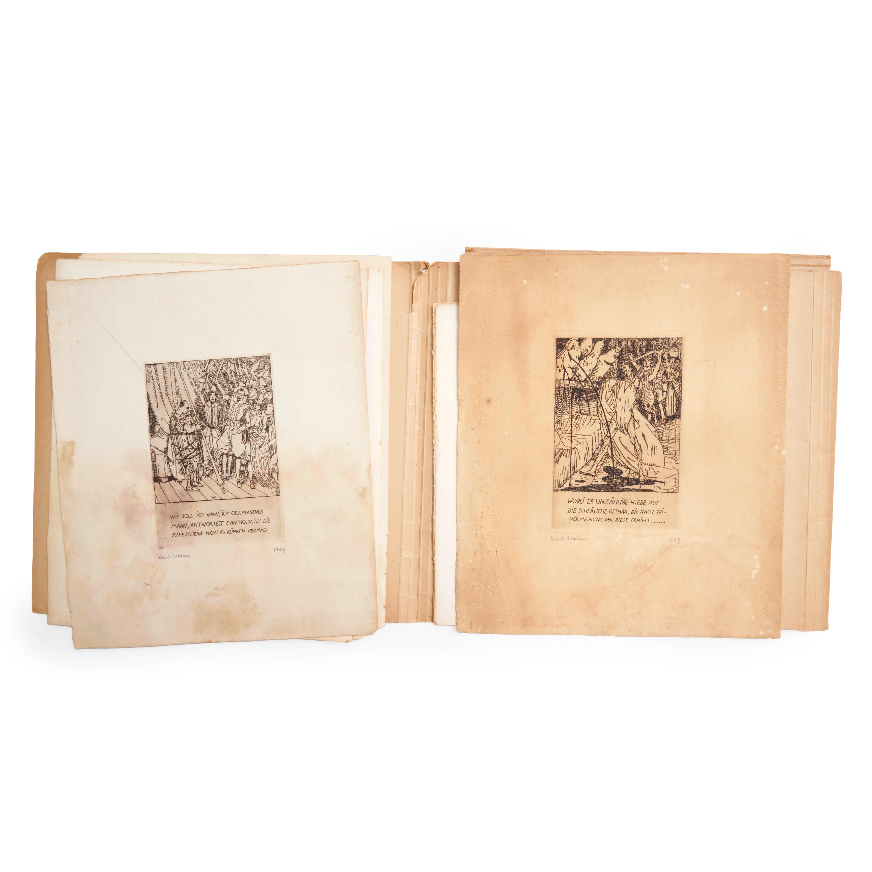 Karl Walser | 16 etchings for Don Quixote. Berlin: Bruno Cassirer, 1909 ...