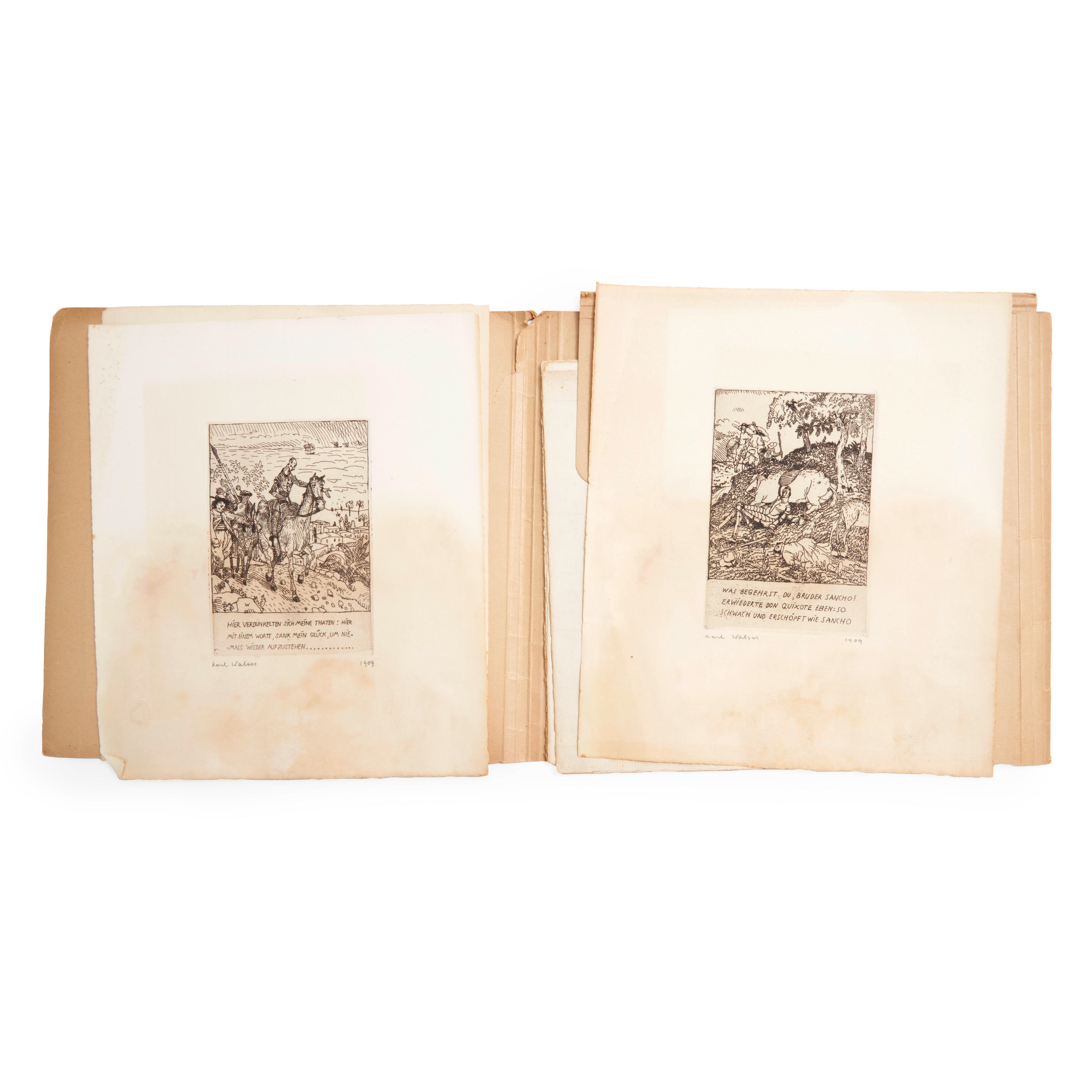 Karl Walser | 16 etchings for Don Quixote. Berlin: Bruno Cassirer, 1909 ...
