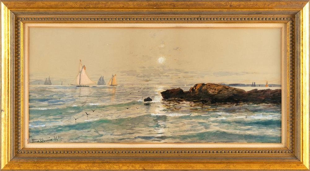 Edmund Darch Lewis | Seascape, likely Rhode Island (1895) | MutualArt