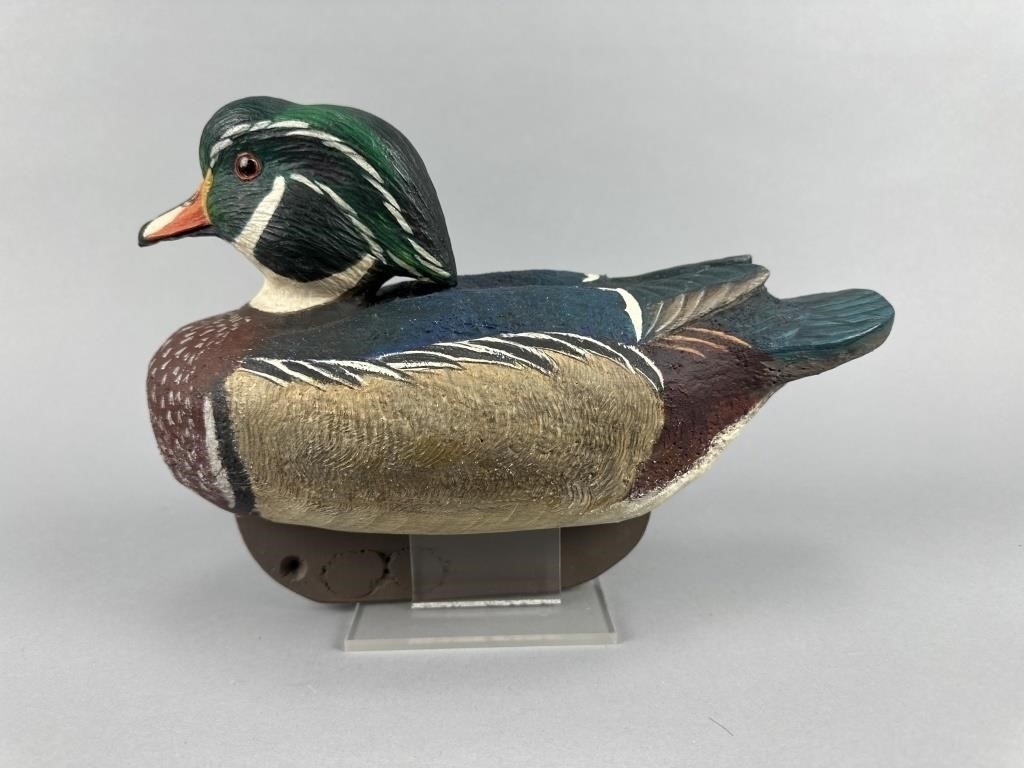 Len Carnaghi | Wood Duck Drake Decoy | MutualArt