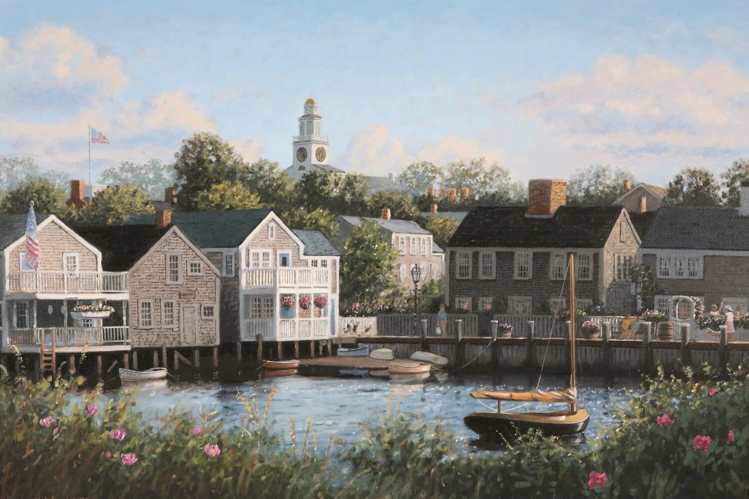 Neil McAuliffe | Nantucket View from the Harbor | MutualArt