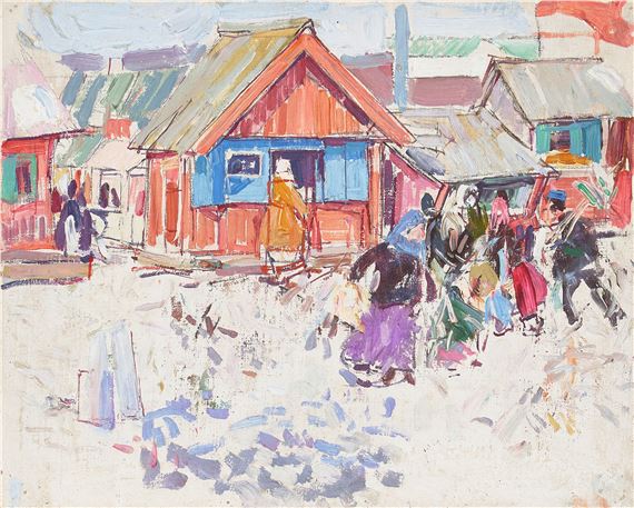 Leon Gaspard | Russian Village with Group | MutualArt