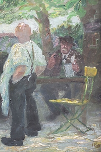 Hans Höger | 'Der Biergarten-Stammtisch' / 'The beer garden regulars ...
