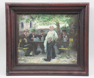 Hans Höger | 'Der Biergarten-Stammtisch' / 'The beer garden regulars ...