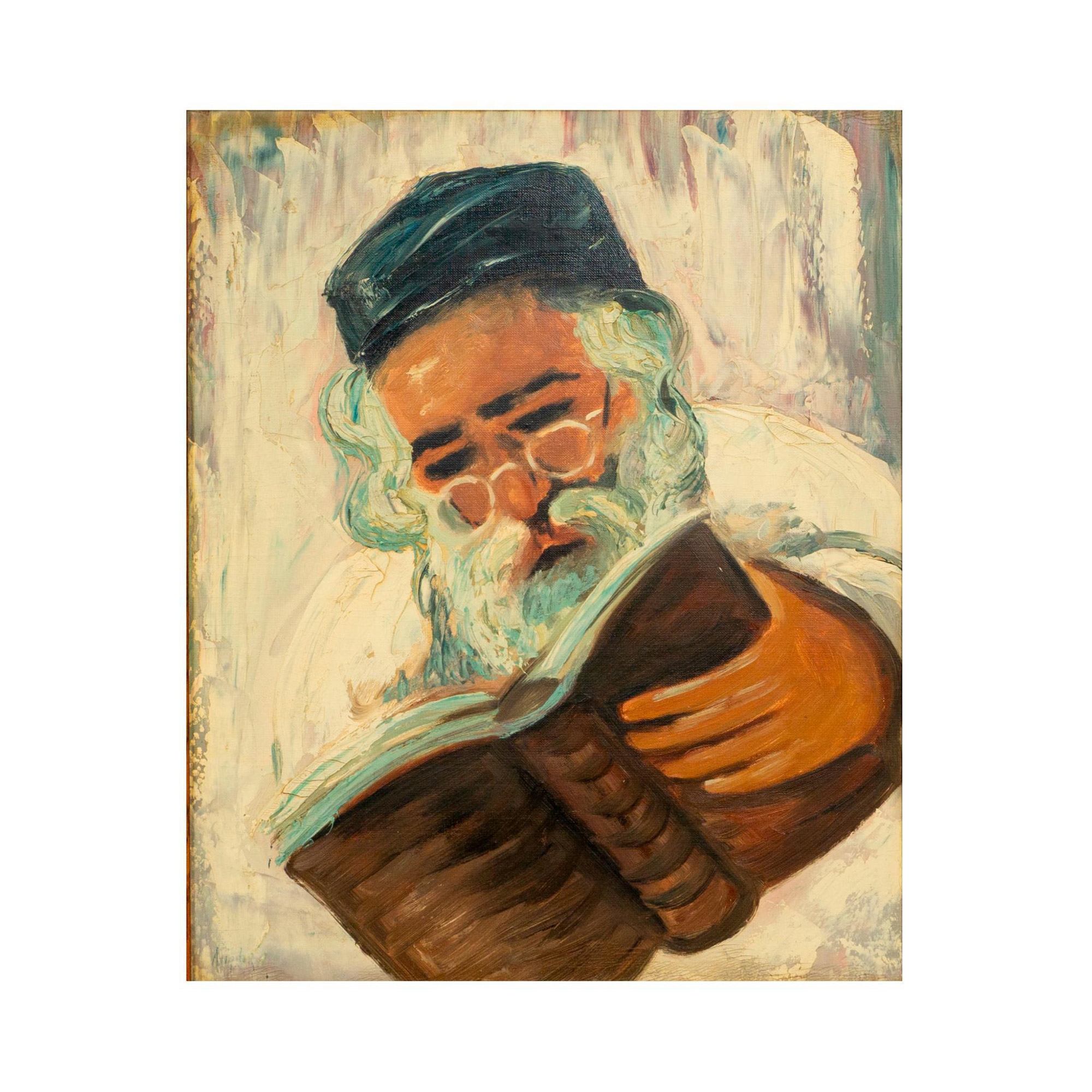 René Avigdor | Rene Avigdor, Oil on Board, Portrait of a Rabbi, Signed ...