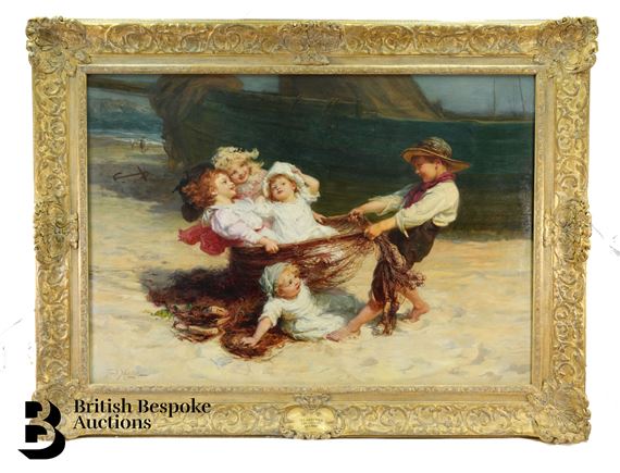 Frederick Morgan | Picking apples. | MutualArt