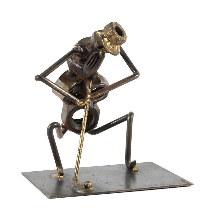 JOSEPH ROMANO | ROMANO BRUTALIST SCULPTURE OF GOLFER | MutualArt