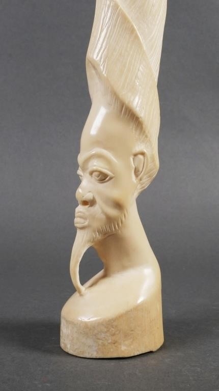African School | CARVED AFRICAN IVORY PORTRAIT BUST | MutualArt