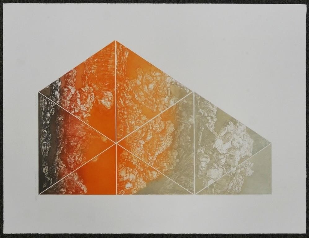 Connie Leach | cloudscapes in triangle patterns (1980) | MutualArt