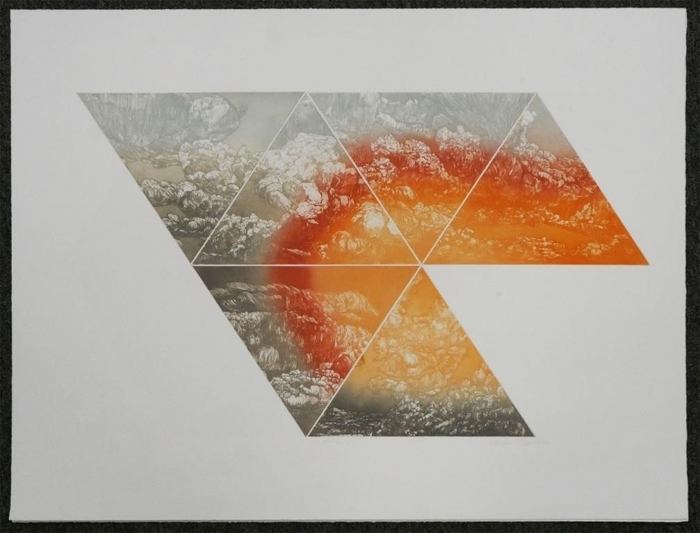 Connie Leach | cloudscapes in triangle patterns (1980) | MutualArt