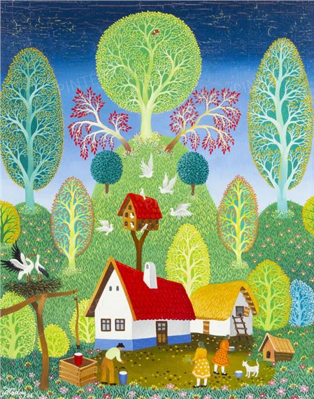 László Koday | És a galambok | MutualArt