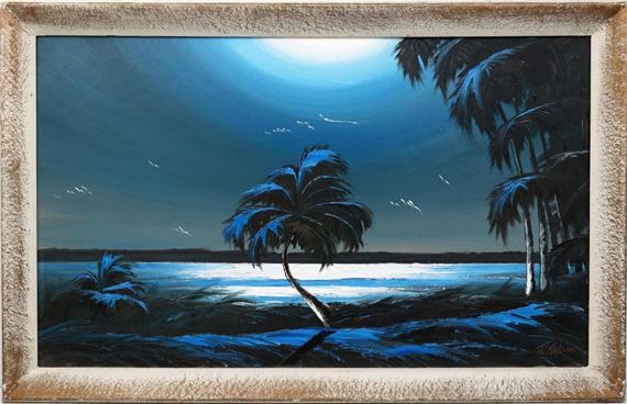 James Gibson | JAMES GIBSON FLORIDA HIGHWAYMEN MOONLIGHT ON BAY | MutualArt