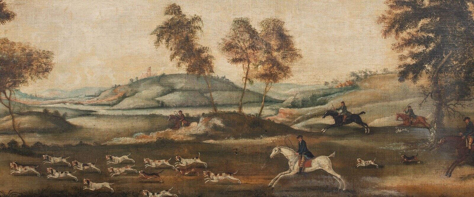 John Nost Sartorius | THE FOX HUNTING PARTY OIL PAINTING (18th Century ...