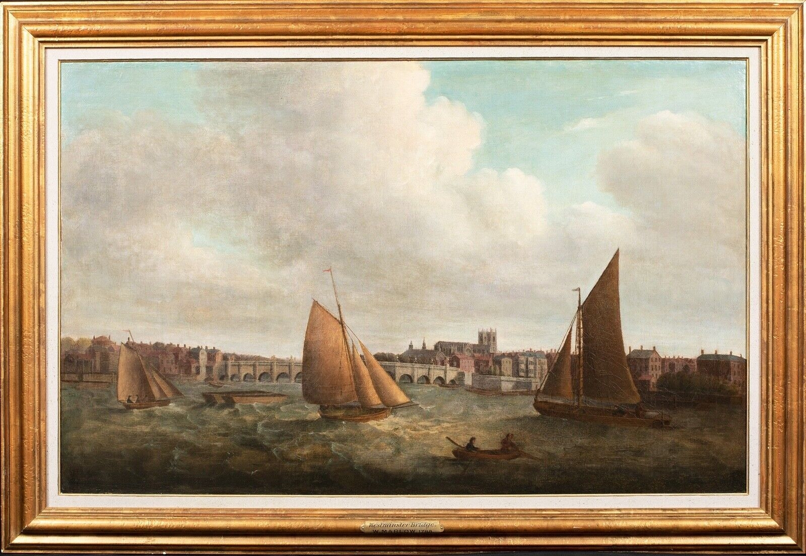 William Marlow | VIEW OF WESTMINSTER OIL PAINTING (18th Century ...