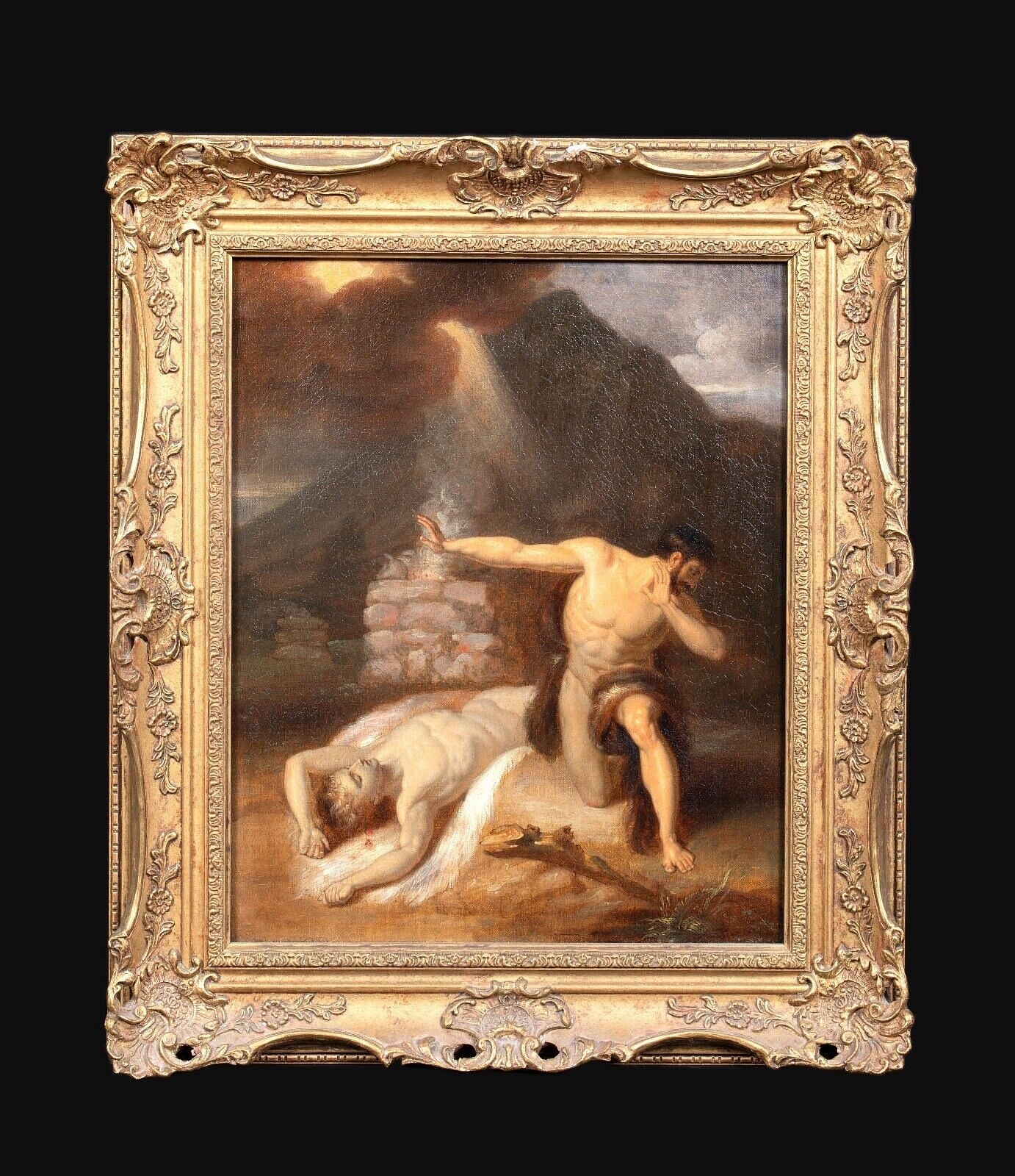 British School, 18th Century | CAIN & THE DEATH OF ABEL OIL PAINTING ...