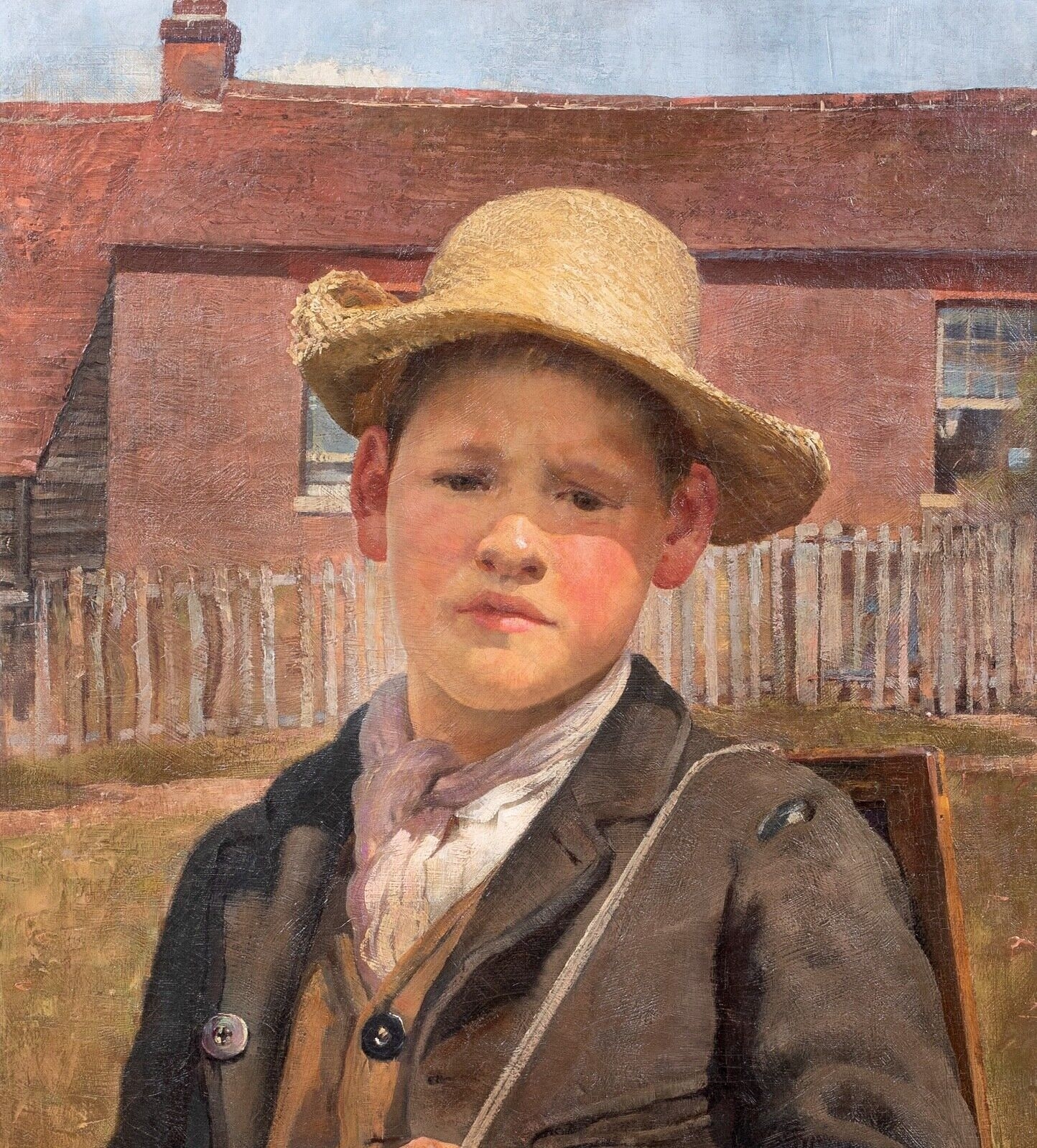Jules Bastien-Lepage | PORTRAIT OF A YOUNG VILLAGE BOY OIL PAINTING ...