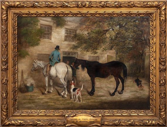 James Russell Ryott | FOX HUNTING HORSES OIL PAINTING (19th Century ...