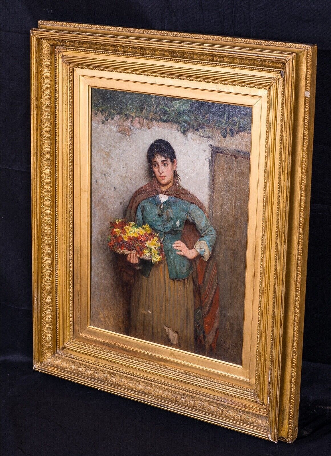 Carleton Alfred Smith | PORTRAIT OF AN ITALIAN FLOWER GIRL OIL PAINTING ...