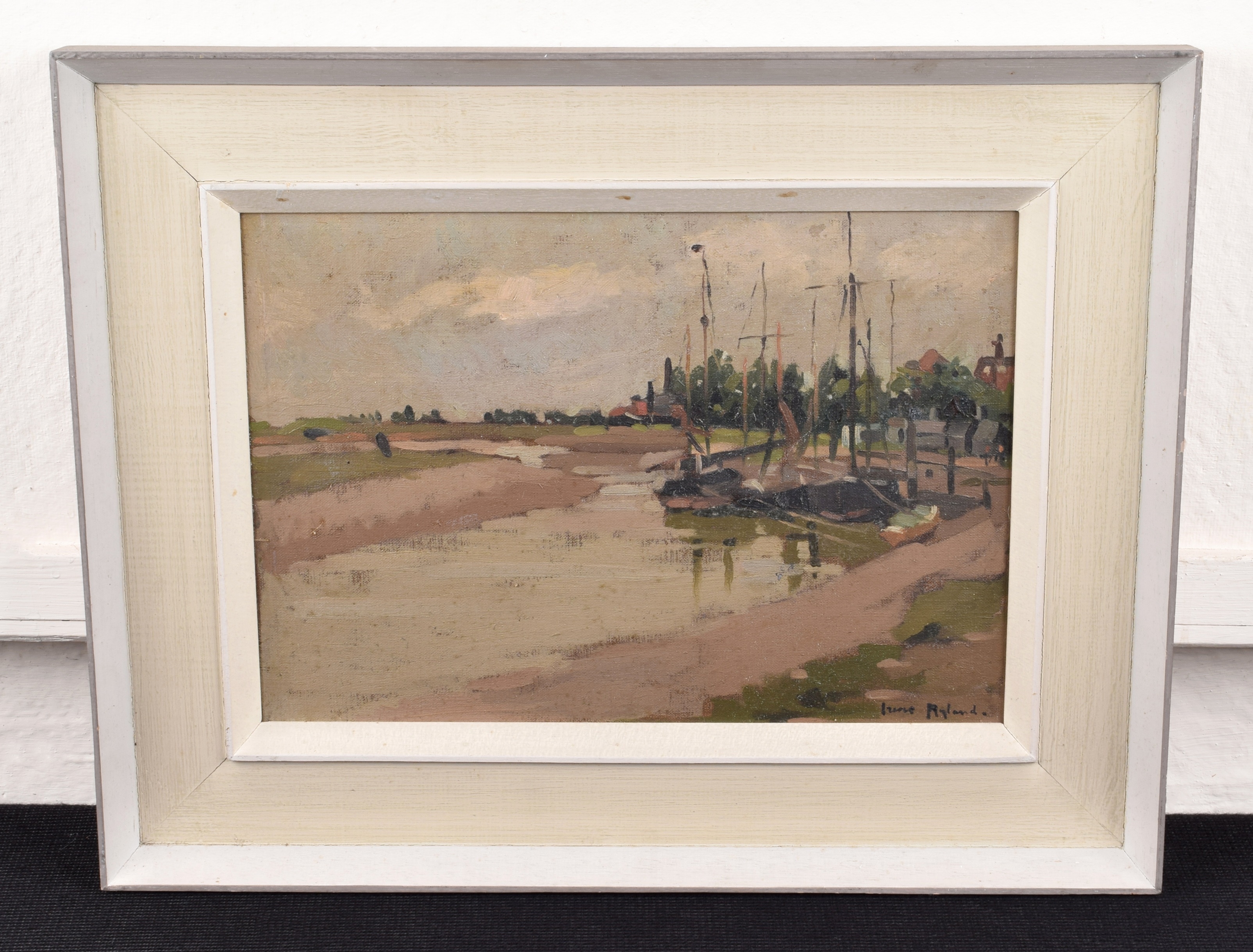 Irene Ryland | River scene with various boats | MutualArt