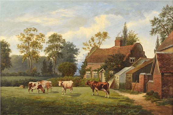 William P. Cartwright | Rural scene with cattle (1907) | MutualArt