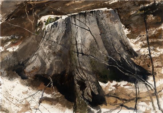 Andrew Wyeth | Chestnut Stump (1963) | MutualArt