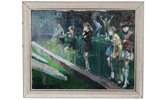 Joyce Mary Tully | Children and Railings (1979) | MutualArt