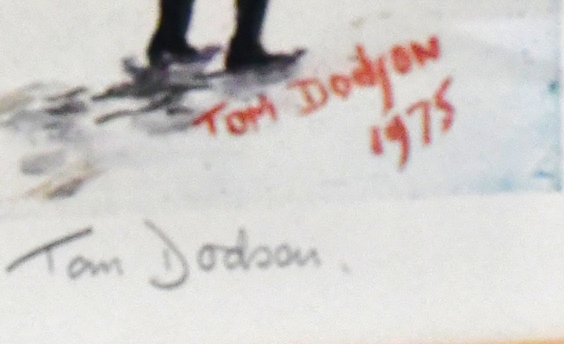 Tom Dodson | children playing on a snowy street | MutualArt