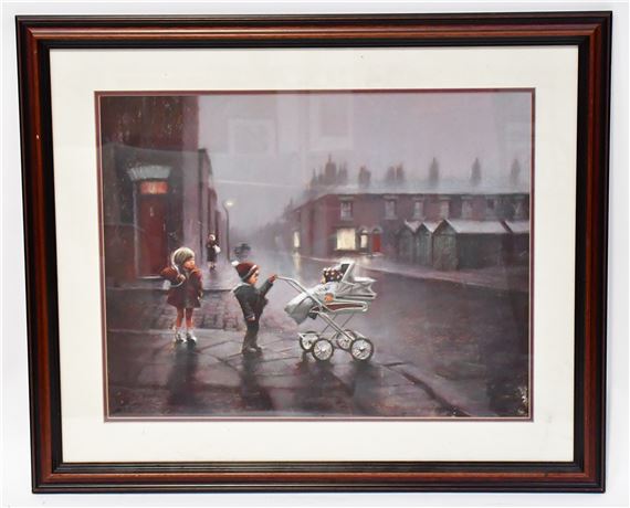 Marc Grimshaw | Children Pushing Pram | MutualArt