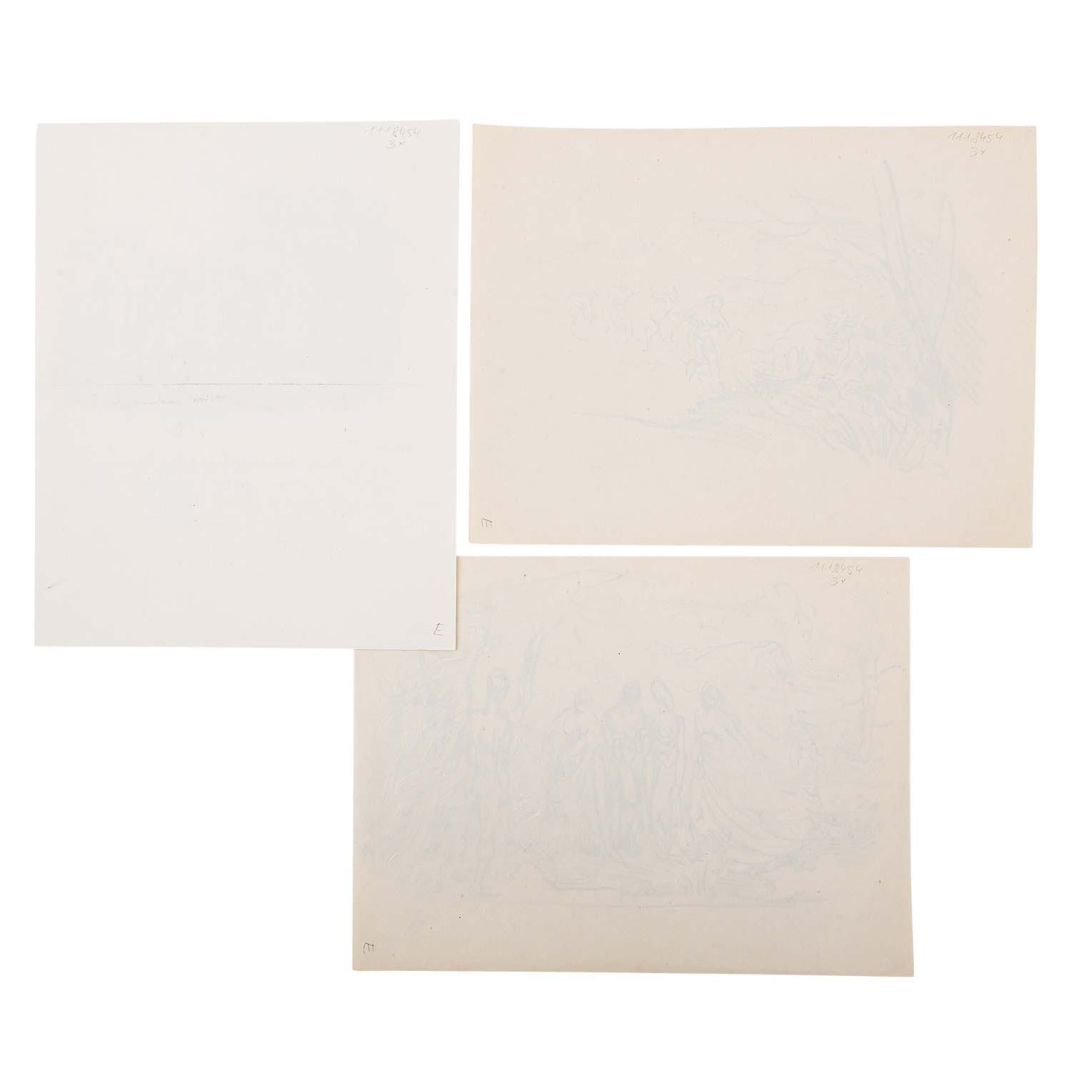 Richard Ziegler | ZIEGLER, RICHARD (1891-1992), 3 Bleistiftentwürfe zu ...