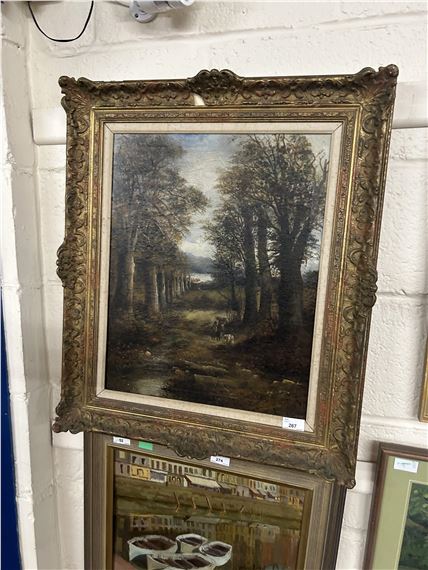 James Wallace | View through Autumnal trees with foreground figures ...