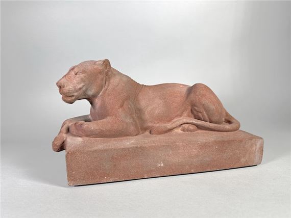 Georges Hilbert | Reclining Lioness,... - Lot (Circa 1935) | MutualArt