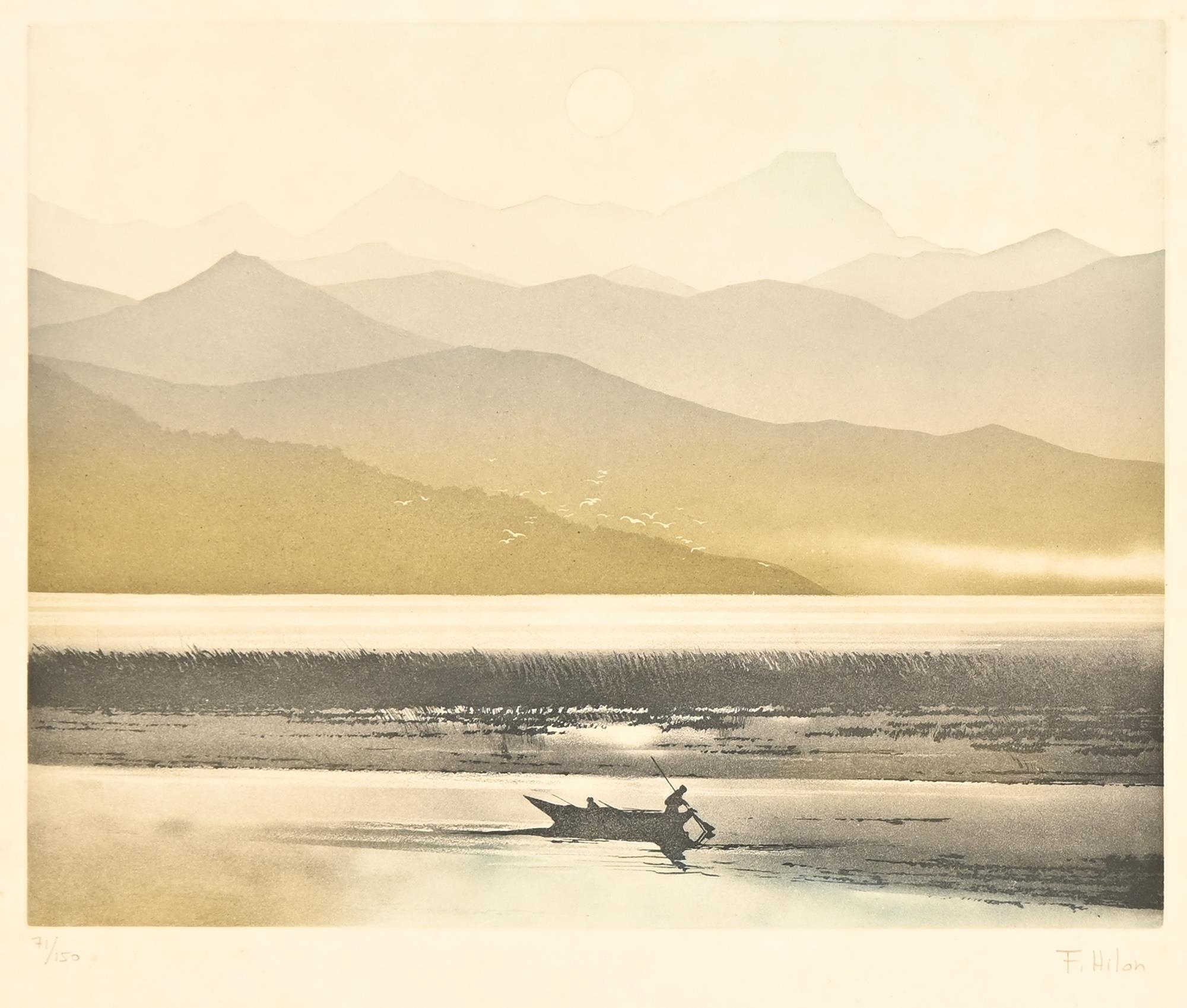 France Hilon | - Fishing by Moonlight | MutualArt