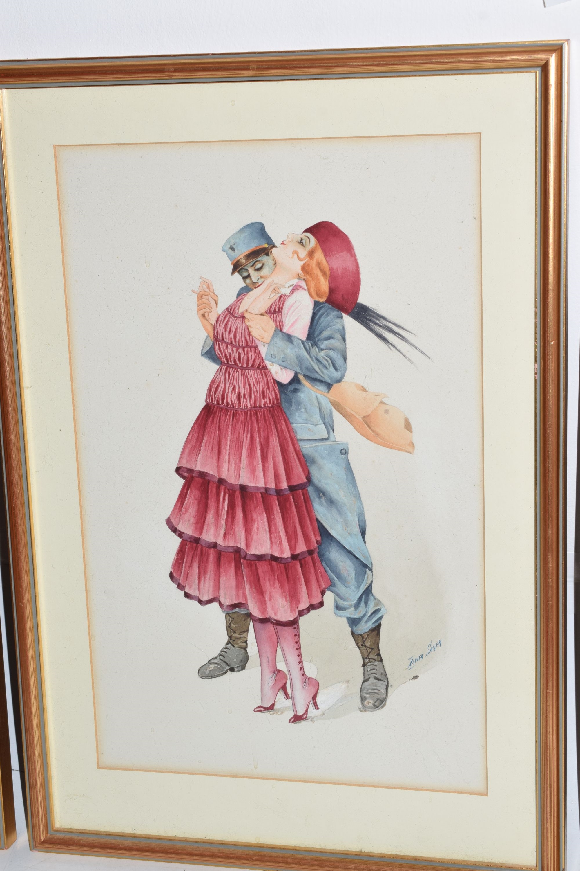 Xavier Sager | Set of four watercolours and postcards | MutualArt