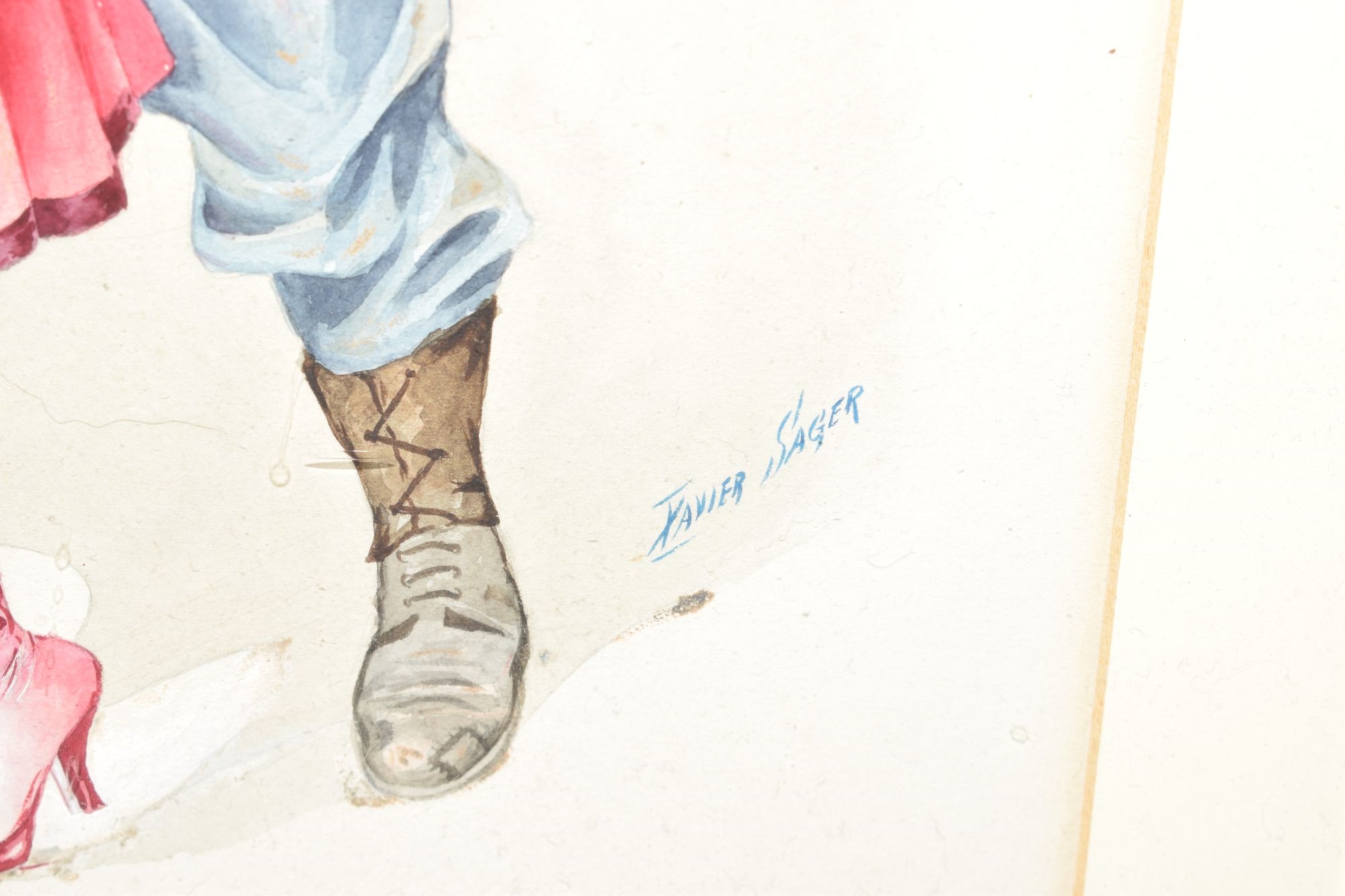 Xavier Sager | Set of four watercolours and postcards | MutualArt
