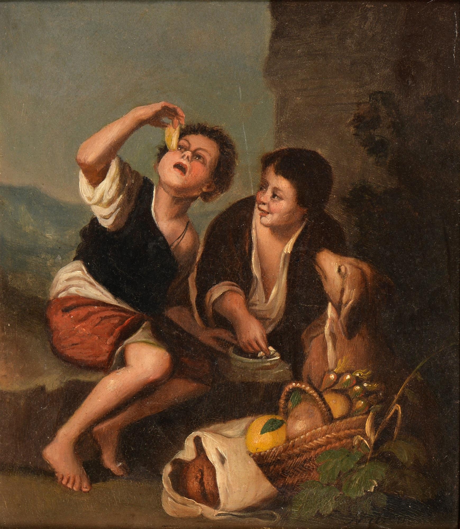 Bartolomé Estebán‏ Murillo | Two Boys Eating Fruit | MutualArt