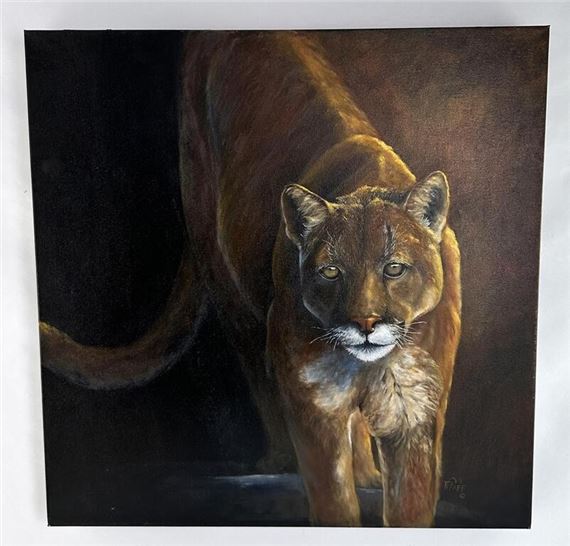 Norma Lee Pfaff | Norma Lee Pfaff Montana Mountain Lion Oil Painting ...