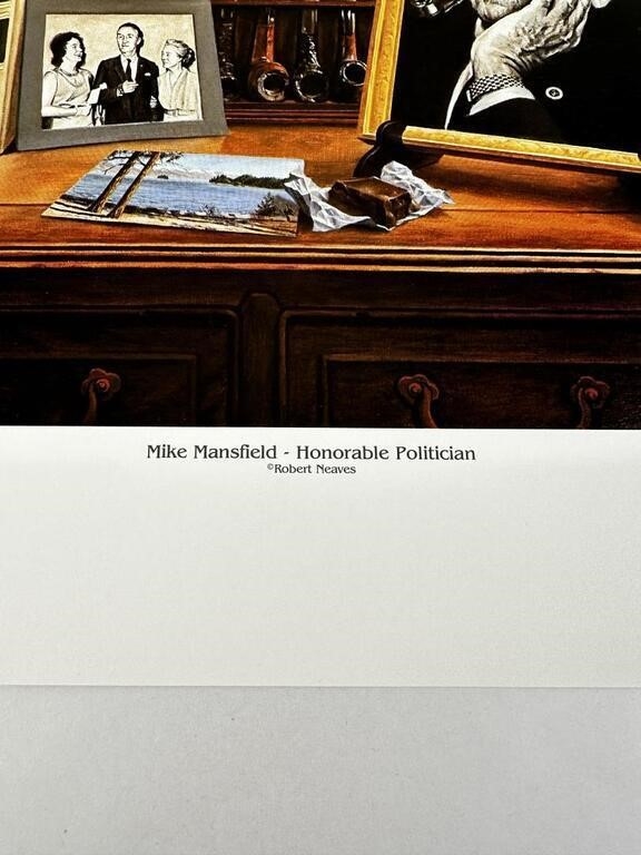 Mike Mansfield | Mike Mansfield Honorable Politician Print | MutualArt