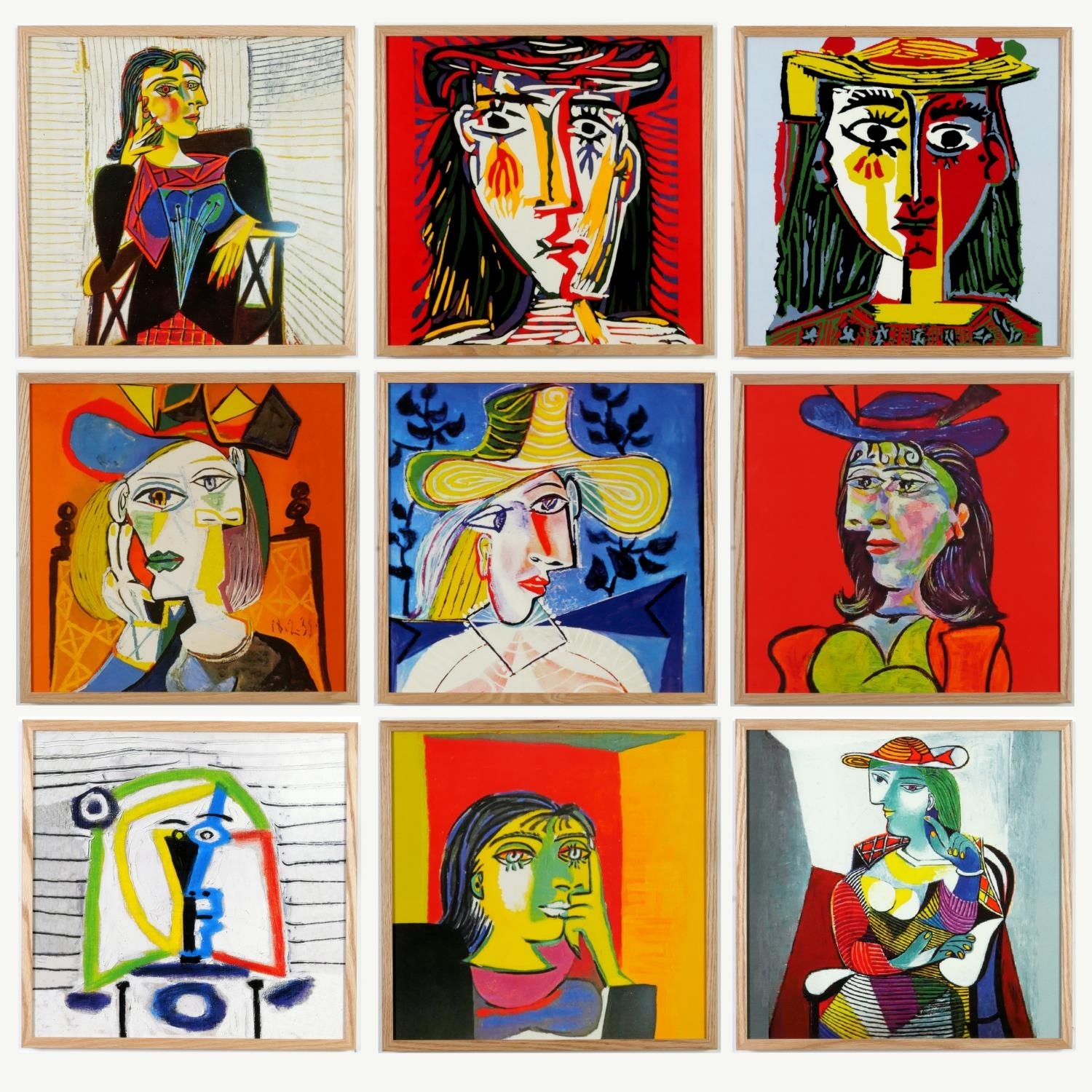 Pablo Picasso | a set of nine colour portraits of women on cotton ...
