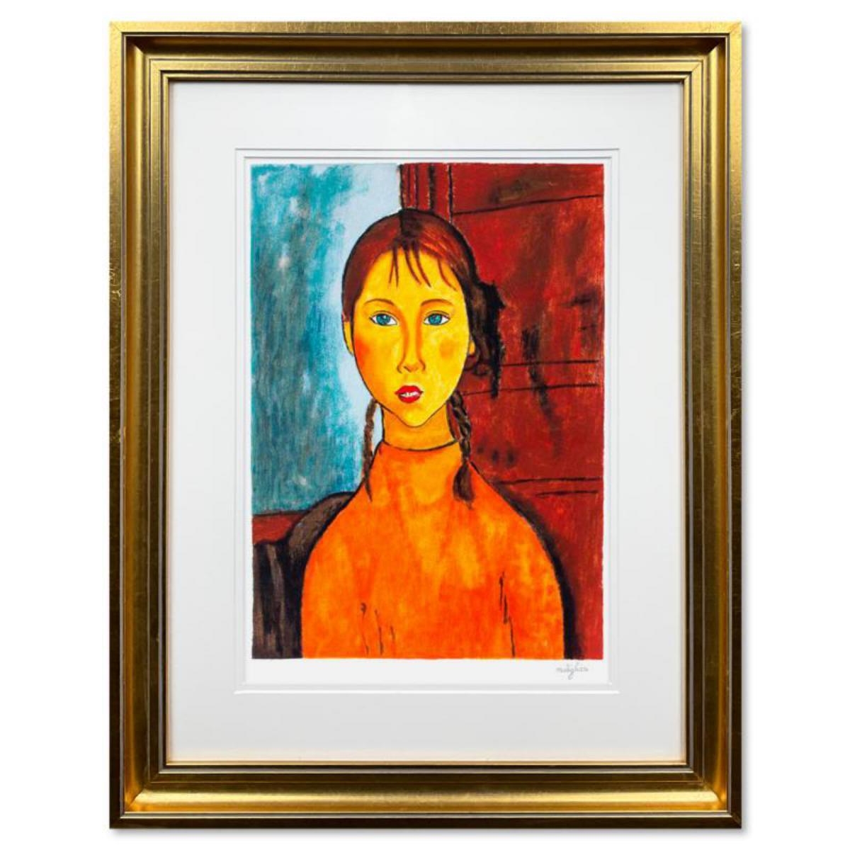 Amedeo Modigliani | Bambina Con Trecce | MutualArt