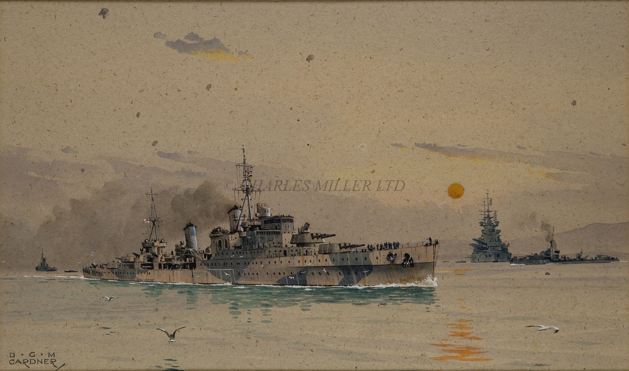 Derek Gardner | The H.M.S. Royal George at Plymouth in the Company of ...