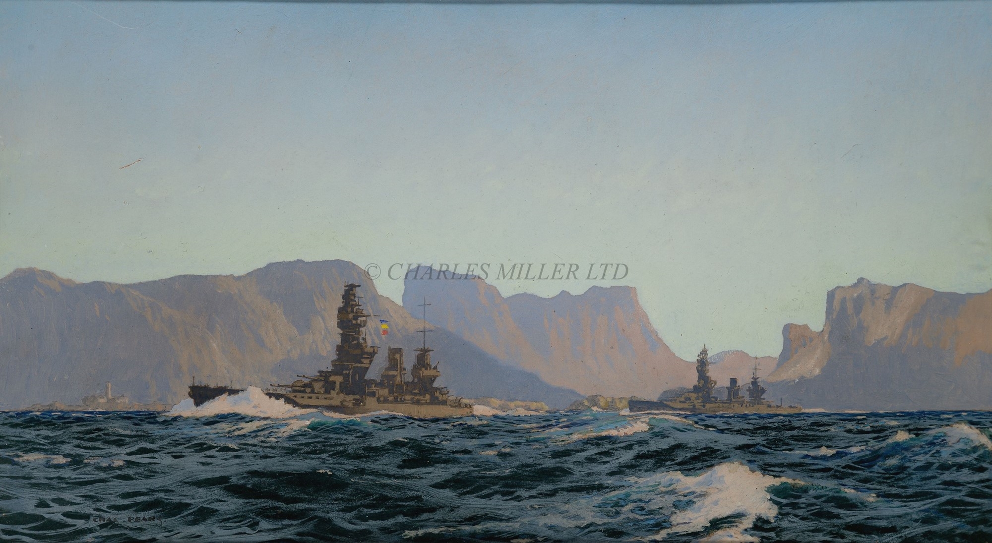 Charles Pears | 1958) - JAPANESE BATTLESHIPS 'FUSO' & 'YAMISHIRO' OFF ...