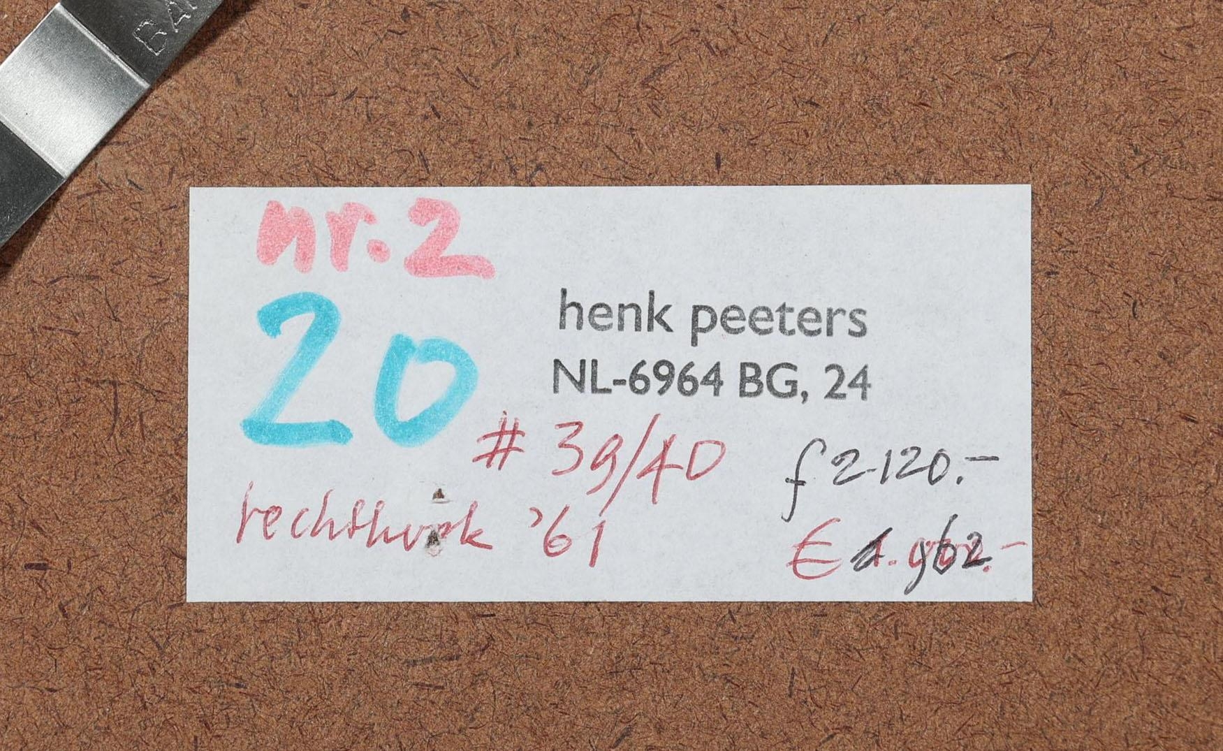 Henk Peeters | Raster wit op wit haaks (1961) | MutualArt