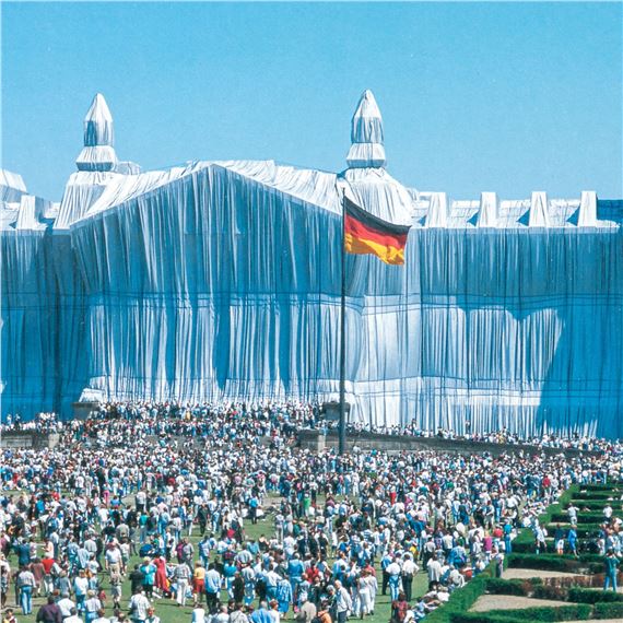 Christo | Christo and Jeanne Claude, Wrapped Reichstag (1995) | MutualArt