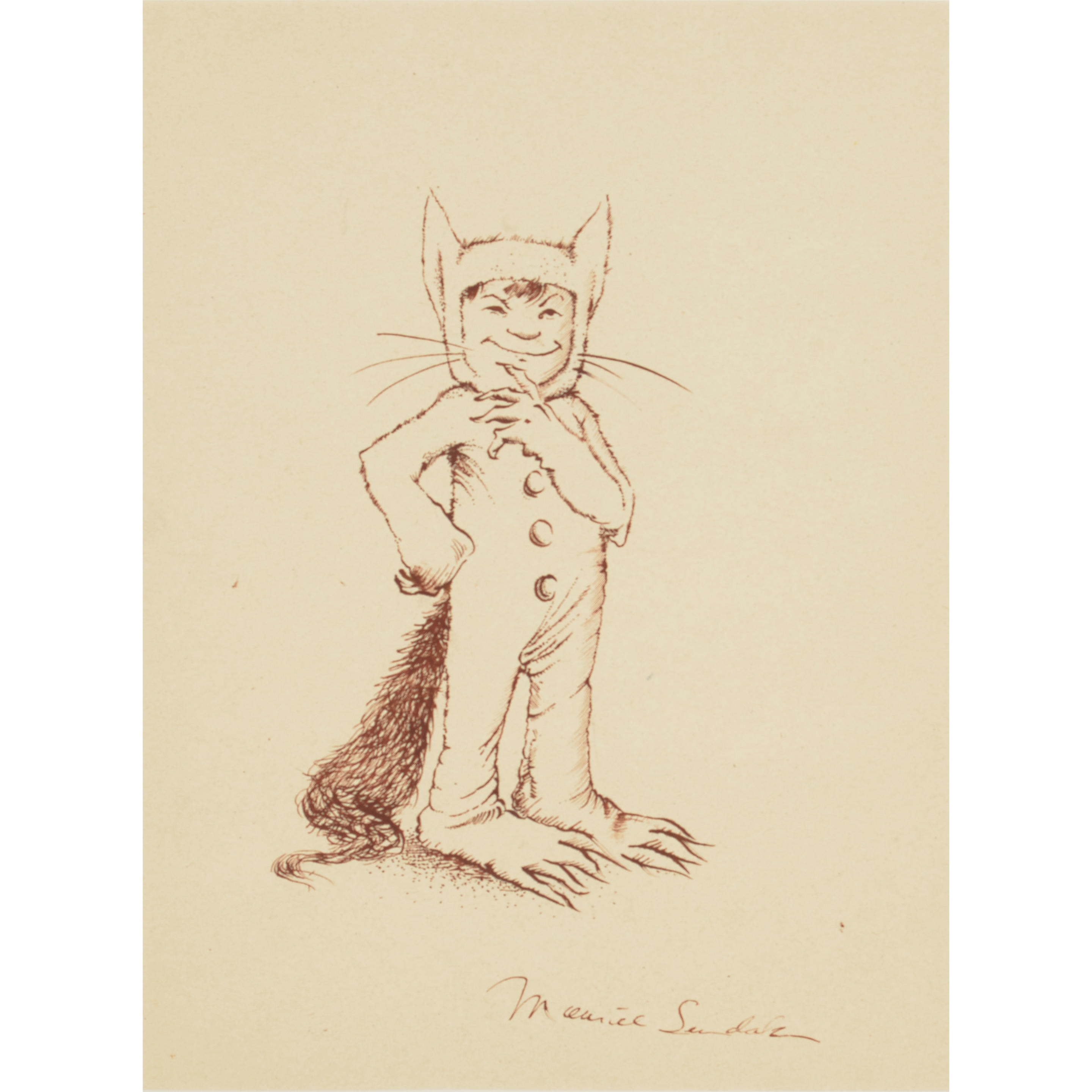 Maurice Sendak | A MAURICE SENDAK SKETCH OF MAX THINKING. (Circa 2006 ...