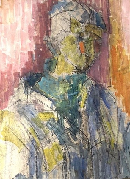 Blanche HUSEK | Portrait d'homme à la casquette (1926) | MutualArt